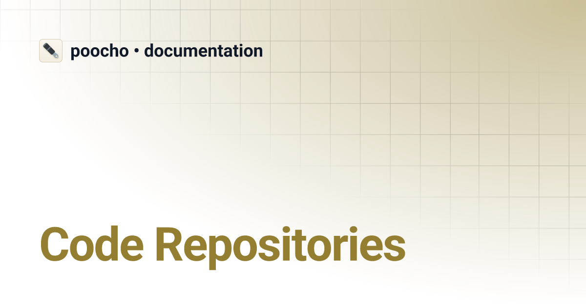 Code Repositories | poocho • documentation